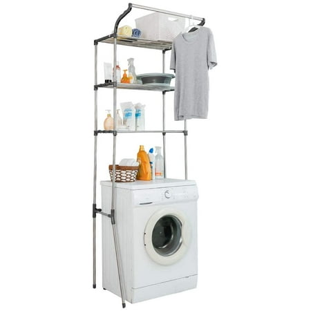3-Tier Laundry Room Shelf Over The Toilet/Washing Machine Storage Rack ...