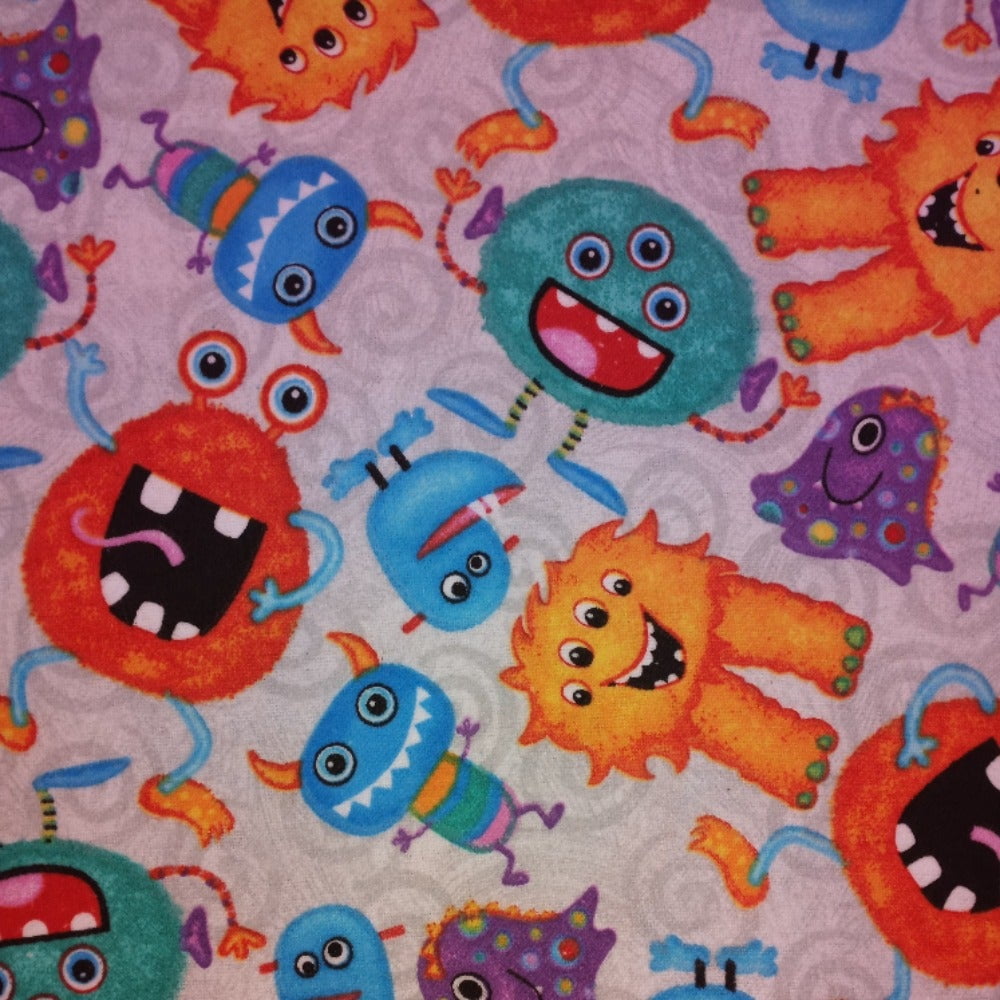 Monsters Flannel Fabric - Walmart.com