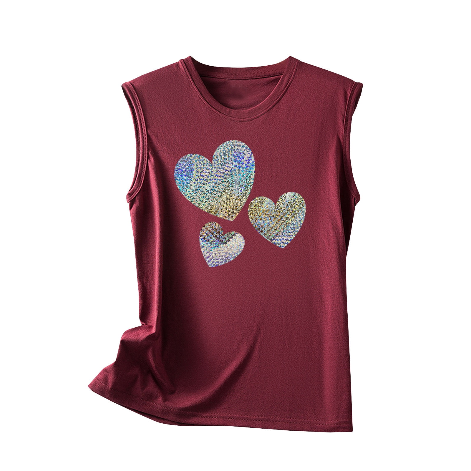 Click here for Cehvom Womens Casual Round Neck Valentines Day Pri... prices