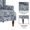 DREAMSIDEA Wingback Accent Chair with Nailhead Trim & Retro Wood Legs ...