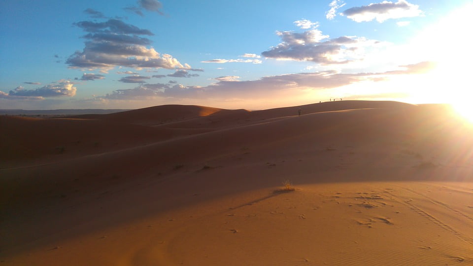 Dune Travel Nature Sky Landscape Sun Desert Sand 12 Inch By 18 Inch