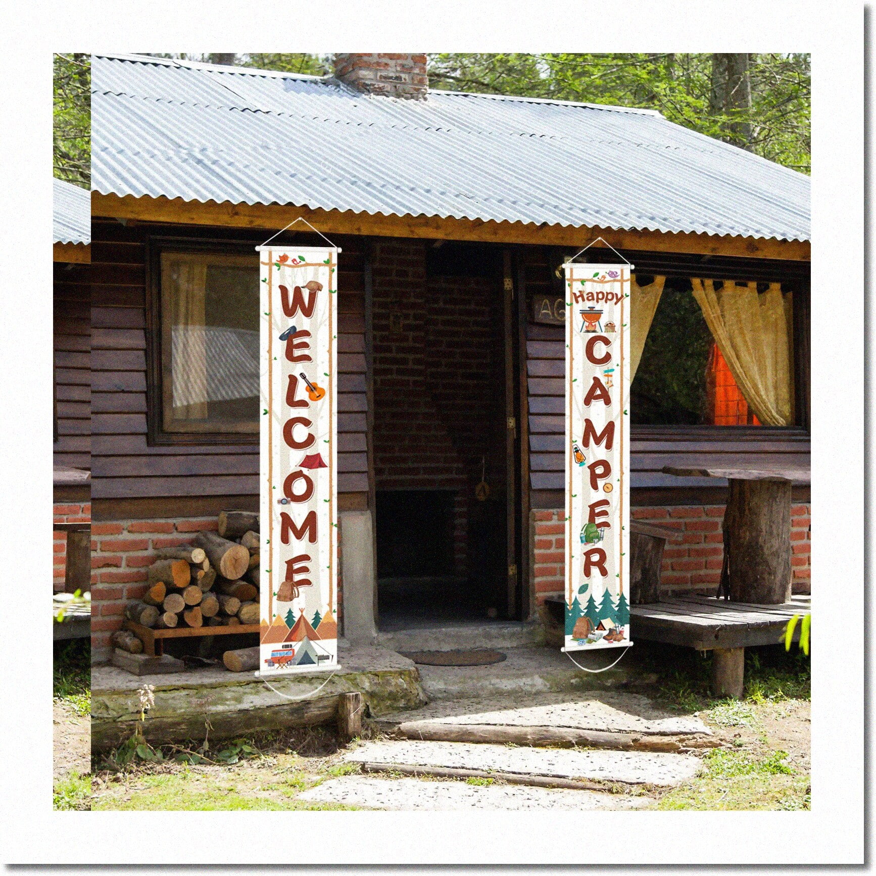 Wilderness Welcome: Camping Party Banner & Sign Set - Perfect for ...