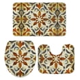Abstract Art Yellow Flowers Bathroom Rugs Set Modernism Simple Style ...