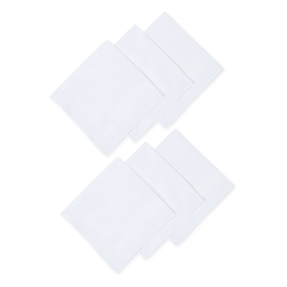GEORGE - George Cotton Handkerchief, 6 Pack - Walmart.com - Walmart.com