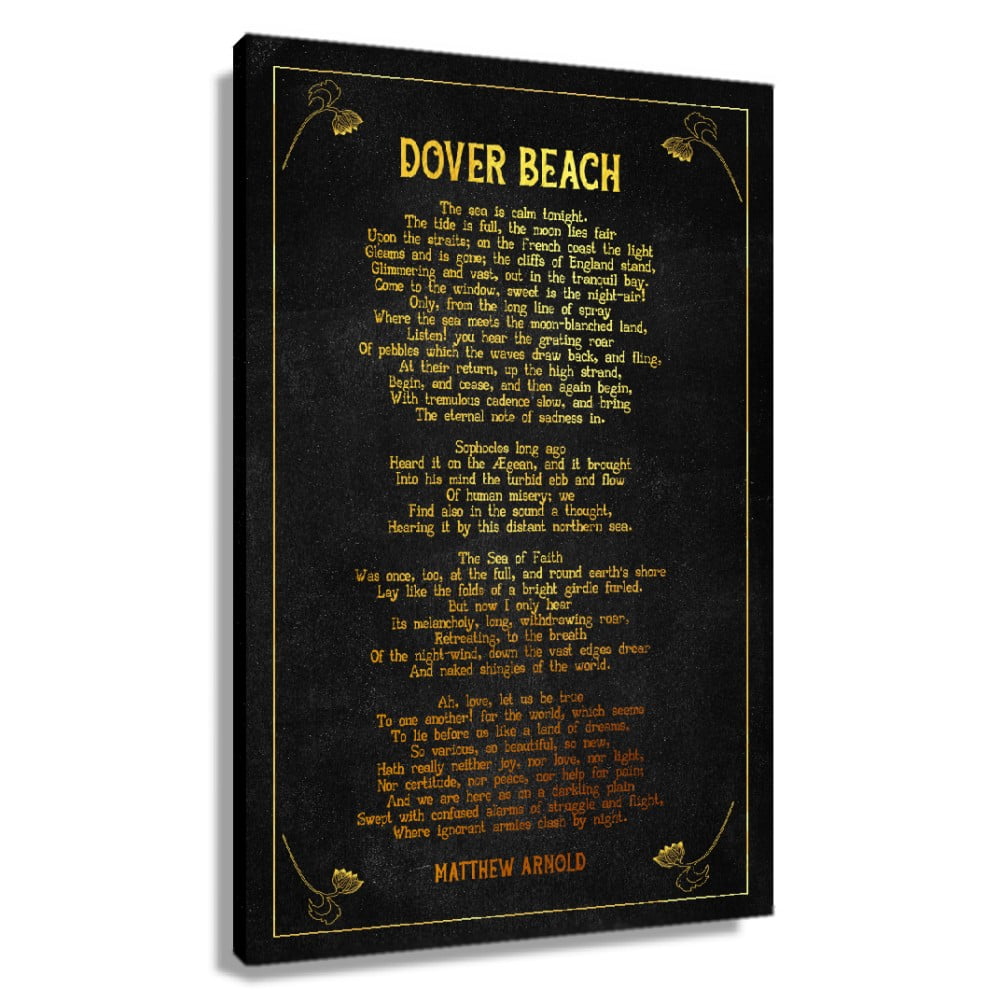 Dover Beach Poem Wall Decor Matthew Arnold Quote Wall Art Poetry Poster ...