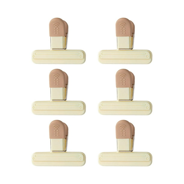 6 Pieces Photo Chip Bag Clips Food Bag Clamp for Food Storage Fridge ...