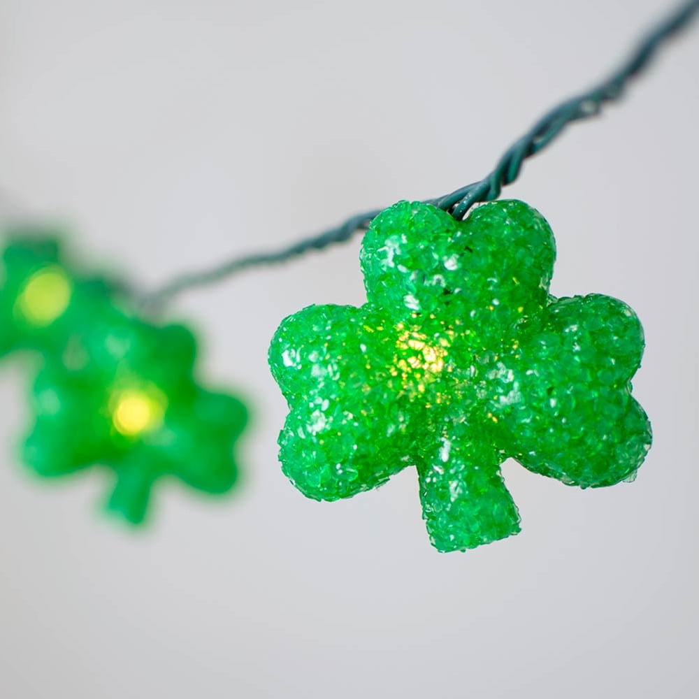 See All String Lights Shamrock Sparkling String Light Set 10 Bulbs ...