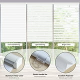 LUCKUP Zebra Blinds Cordless Light Filtering Polyester Roller Shades, White 24" x 72" - Walmart.com
