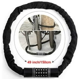 HKEEY Bike Chain Lock, 5-Digit Resettable Combination, Anti-Theft ...
