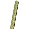 JAM Paper Wrapping Paper, 25 Sq Ft, 1/Pack, Brown Kraft with Green Foil ...
