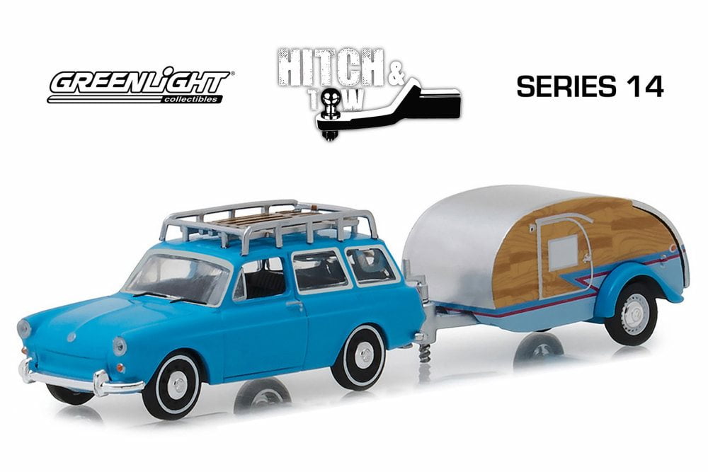 1961 Volkswagen Type 3 Squareback with Tear Drop Trailer, Blue ...