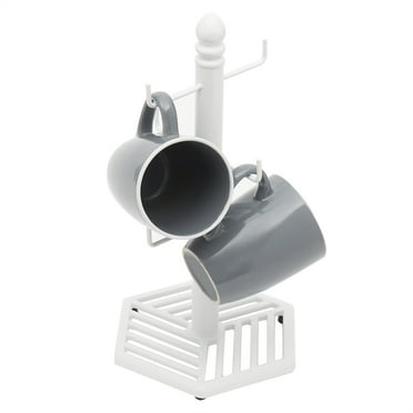 Home Basics Scroll Collection Black Mug Tree 6" x 6" x 15" - Walmart.com