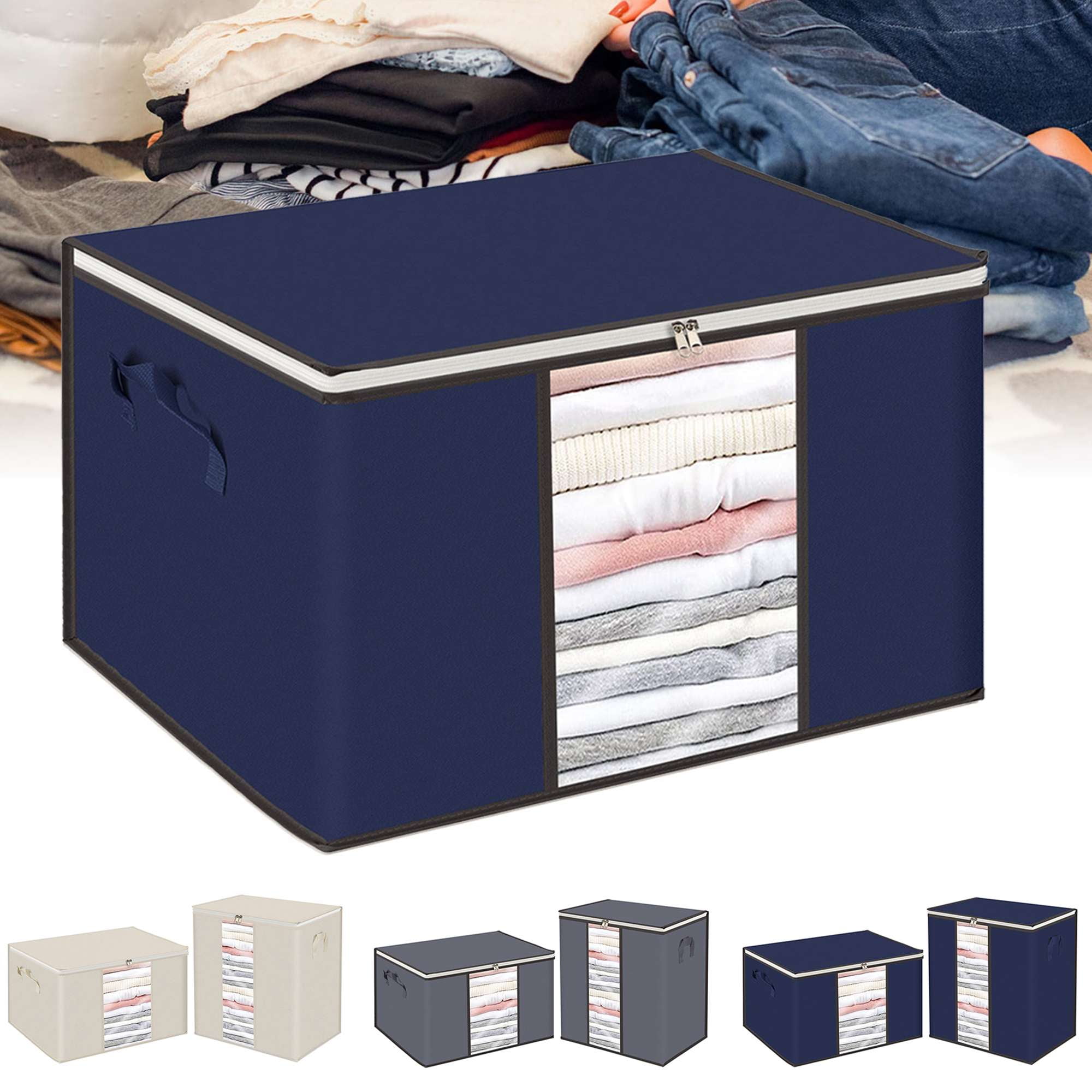 Gustave Foldable Clothes Storage Bags Organizer Large Capacity Closet ...