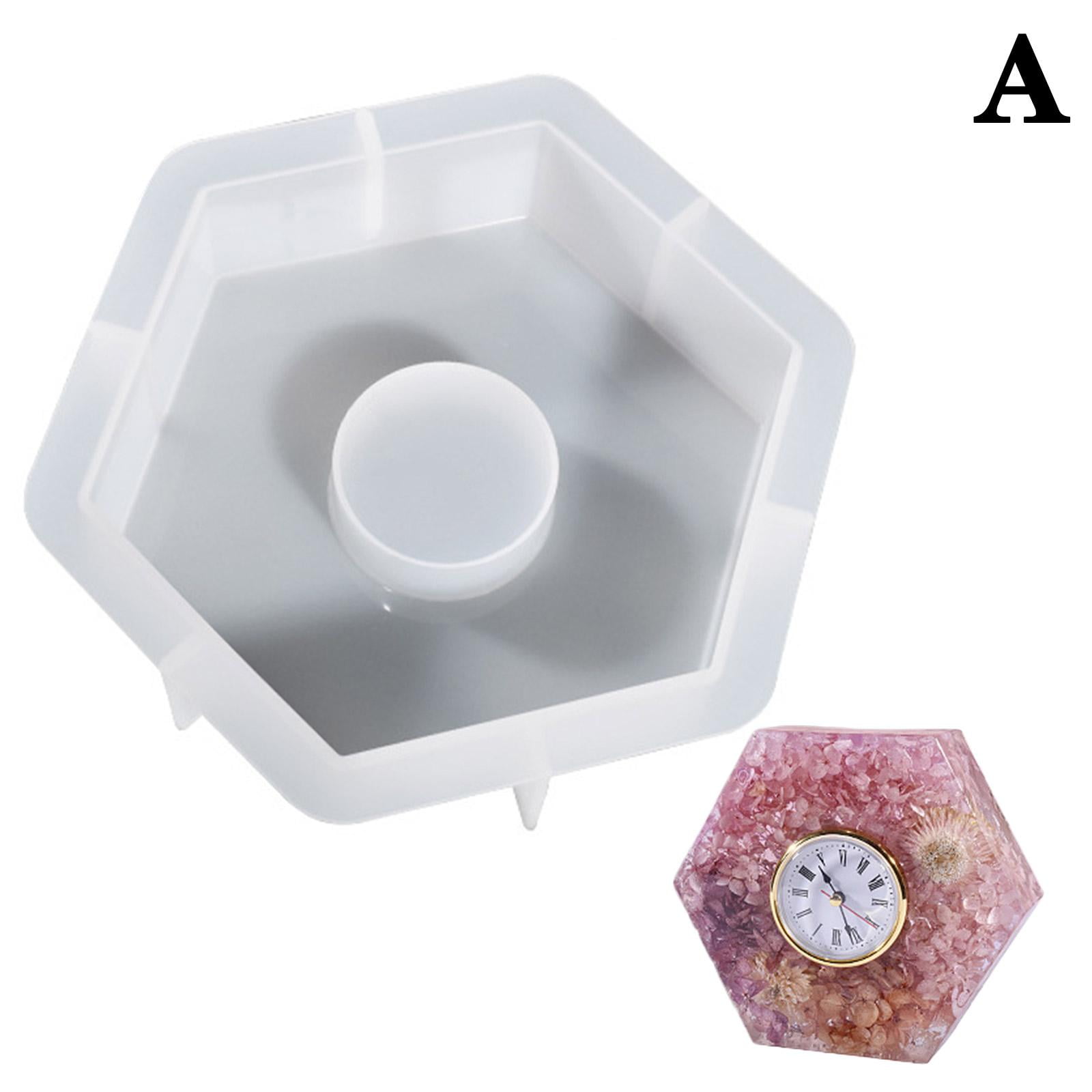 DIY Rectangle Wall Clock Dial Silicone Mold Epoxy Resin Casting Mould ...
