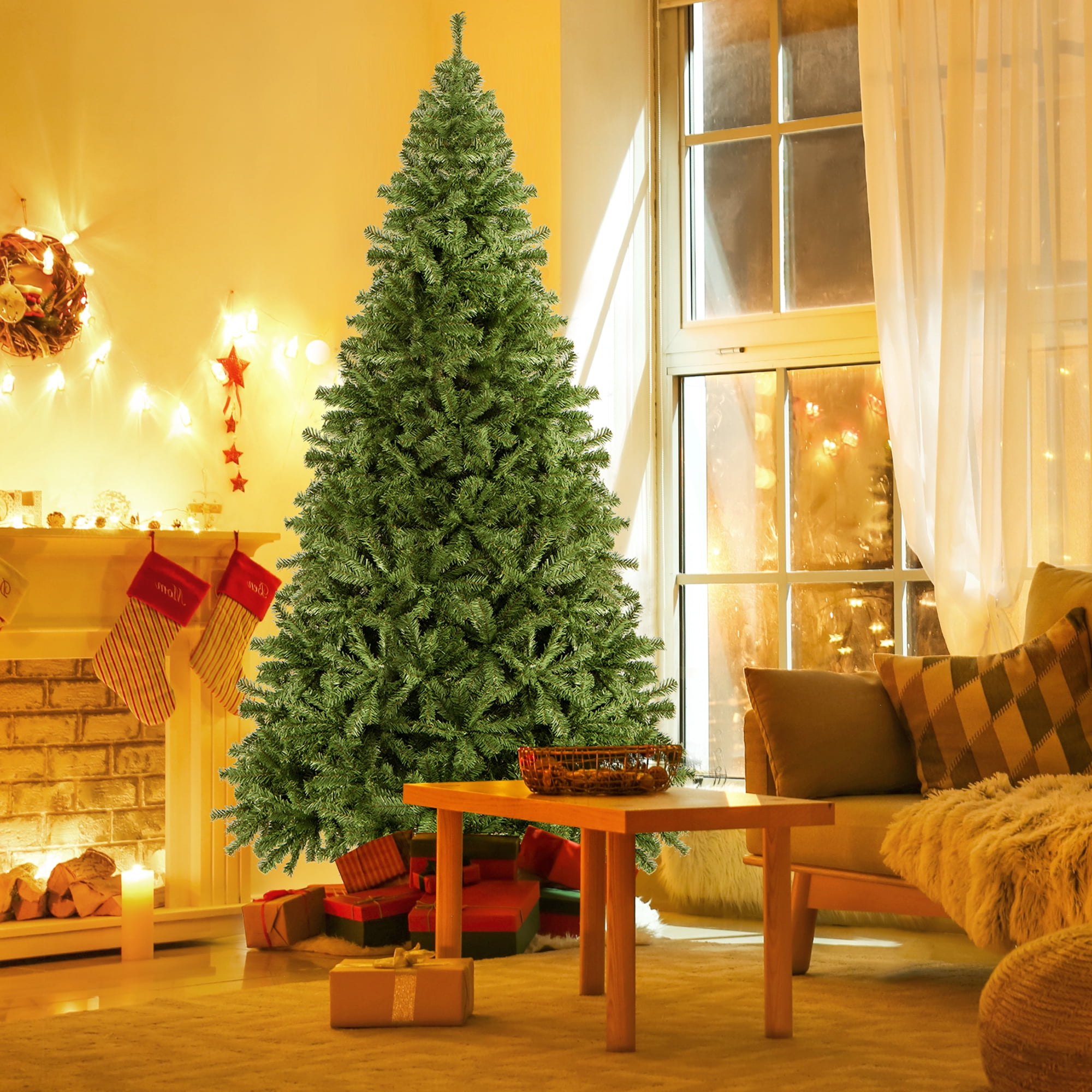 Click here for Gymax 9ft Christmas Tree Hinged Artificial Tree In... prices