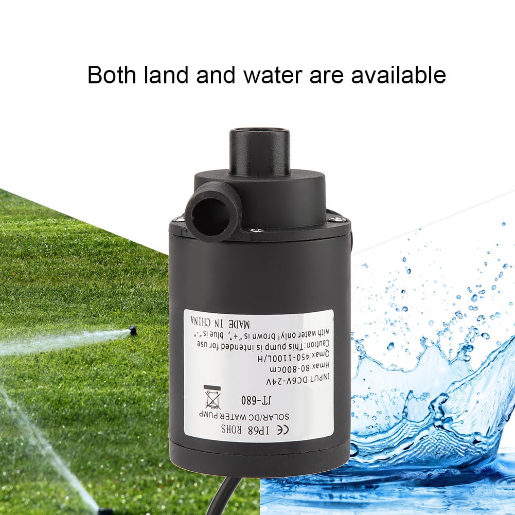 Ultra-quiet Solar Fountain Pond, DC 6-24V Micro Brushless Water Pump ...
