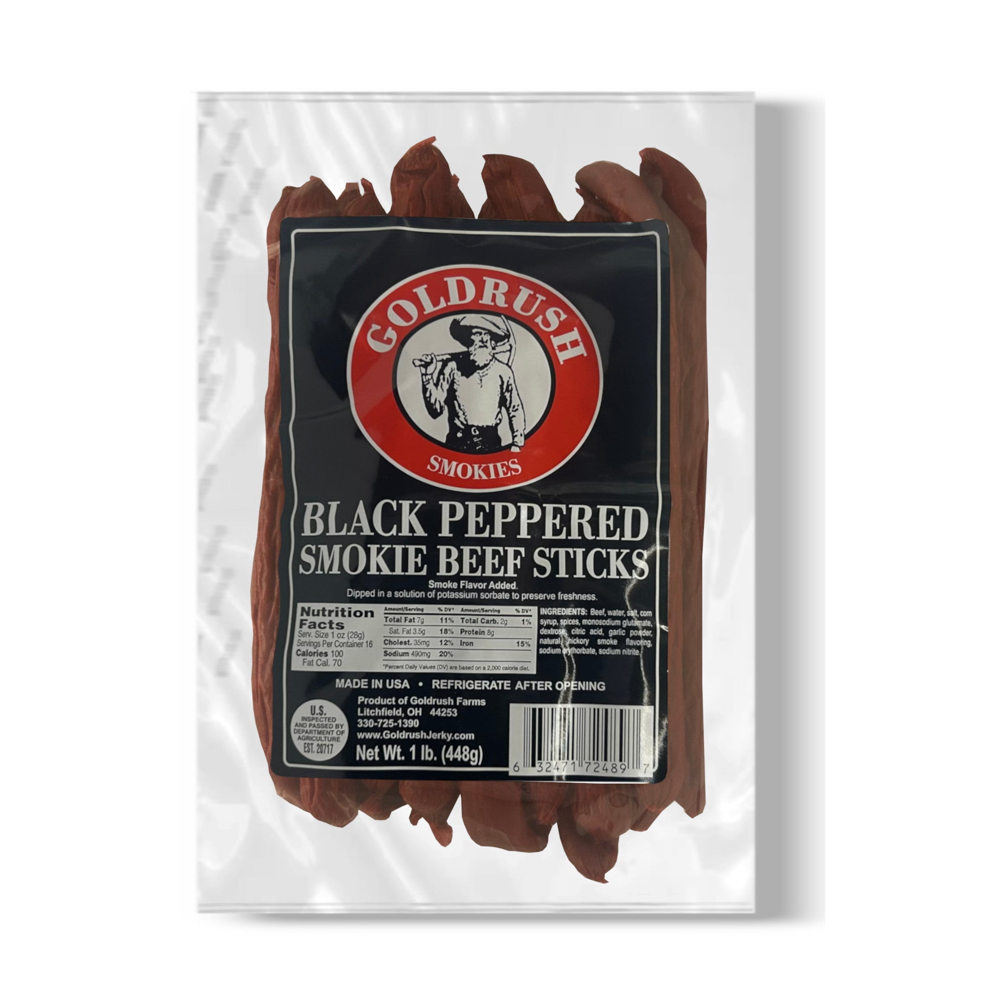 Black Peppered Smokie Beef Stick - Walmart.com