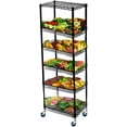 14" Deep x 36" Wide x 92" High 6 Tier Black Mobile Basket Unit 800lb ...