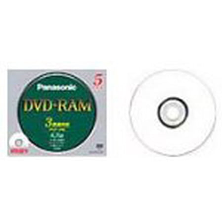 Panasonic LM-HC47LW5 DVD-RAM 5-disc set without printable cartridge ...