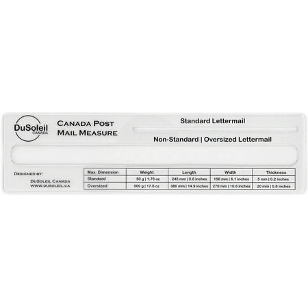 Canada Post lettermail Measure, Shipping Template, Mail Sizer Letter ...