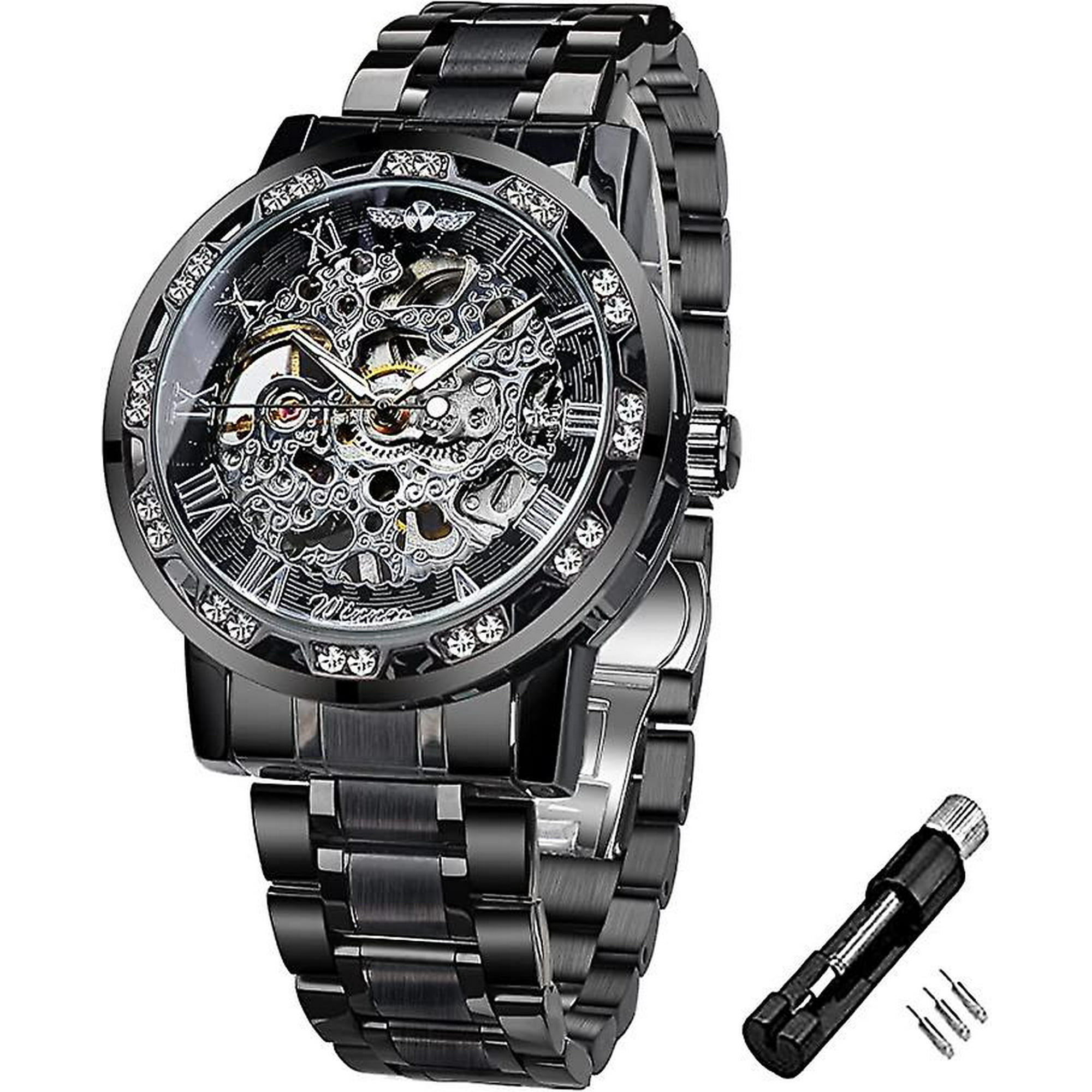 Click here for Ukstory Manual Mechanical Skeleton Watch With Diam... prices