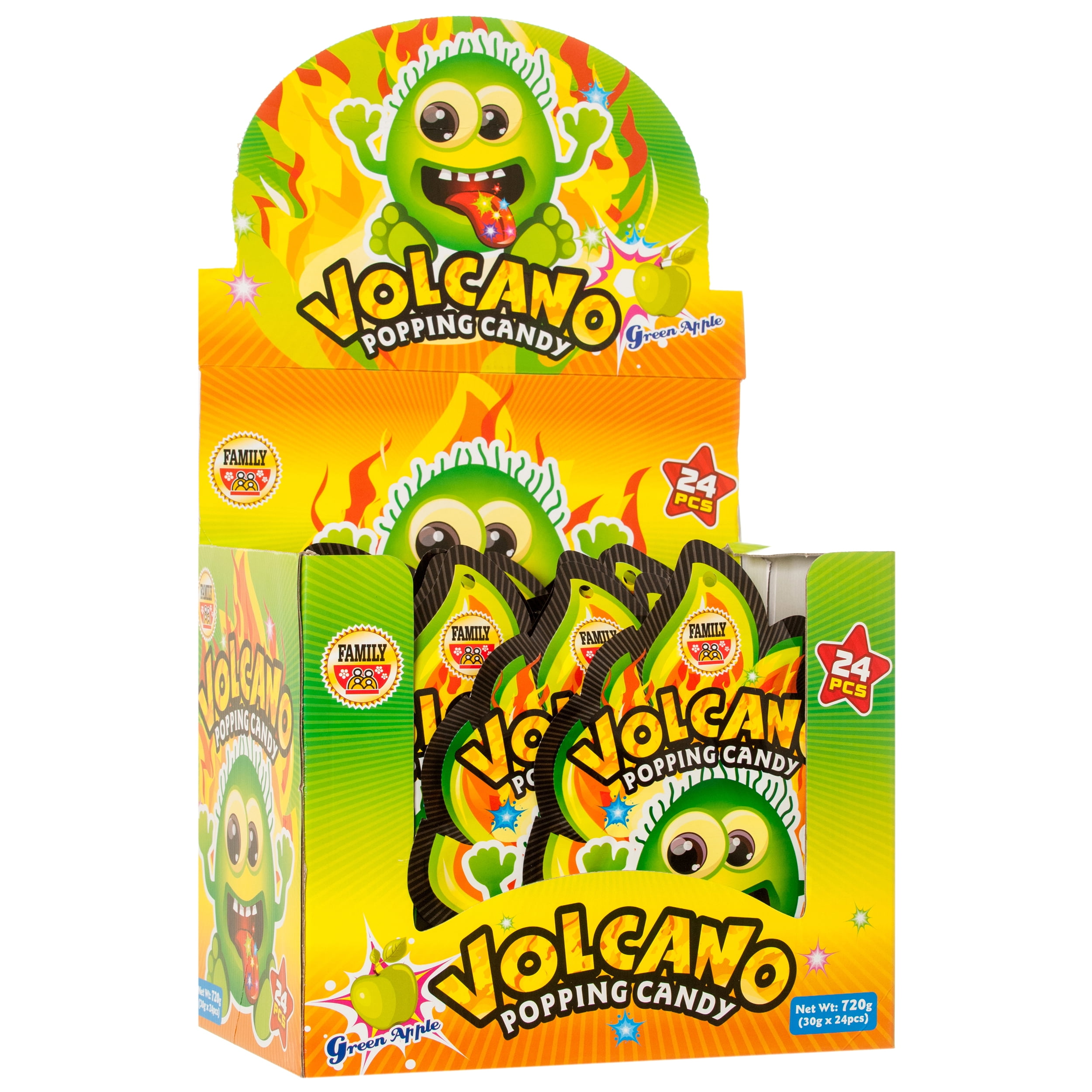 Volcano Green Apple Flavor Popping Candy (12 x 1.06 oz Bags) - Walmart.com