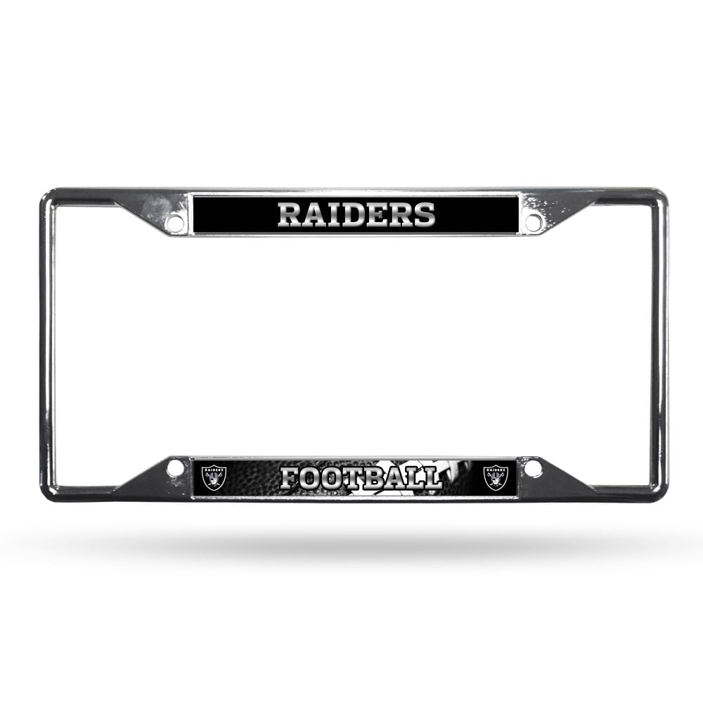 Oakland NFL Raiders Chrome EZ View License Plate Frame - Walmart.com