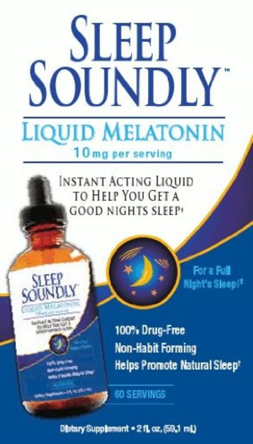 Windmill Sleep Soundly, Liquid Melatonin, 10mg, 2 oz (Pack of 3 ...