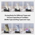 Bottle Drying Rack with Drain Tray for Tumblers and Cups, Narrow Wide ...