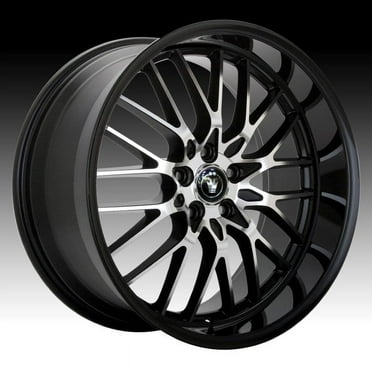 17" Black With Natural Face LA LACE Wheel by Konig Wheels LA77T04405 ...