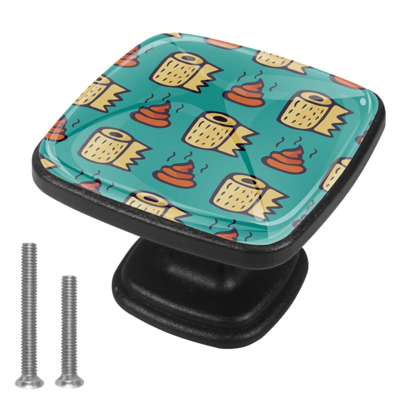 4 Pcs Cabinet Handle Drawer Pulls Cute Poop Funny Knobs with Screws ...