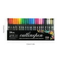 Double Line Contour Pen Set 24 Colors, Double Line Outline Pen Set ...