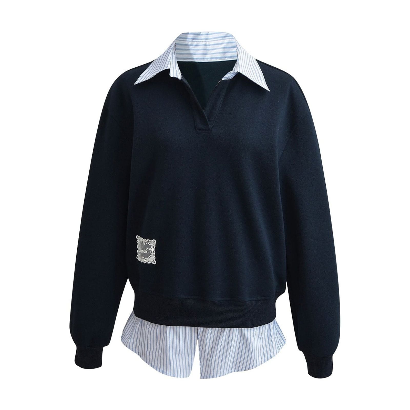 Click here for Tyuiop Cozy Striped Two Piece Sweatshirt For Women... prices