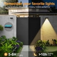 Solar Wall Lights Outdoor RGB Color Changing, Waterproof LED Solar ...