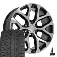 OE Wheels 20 inch Black 5652 Rims & Goodyear Tires Set Fit Specific GM ...