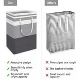 Juemel 75L Large Laundry Basket, Foldable Waterproof Cotton Linen ...