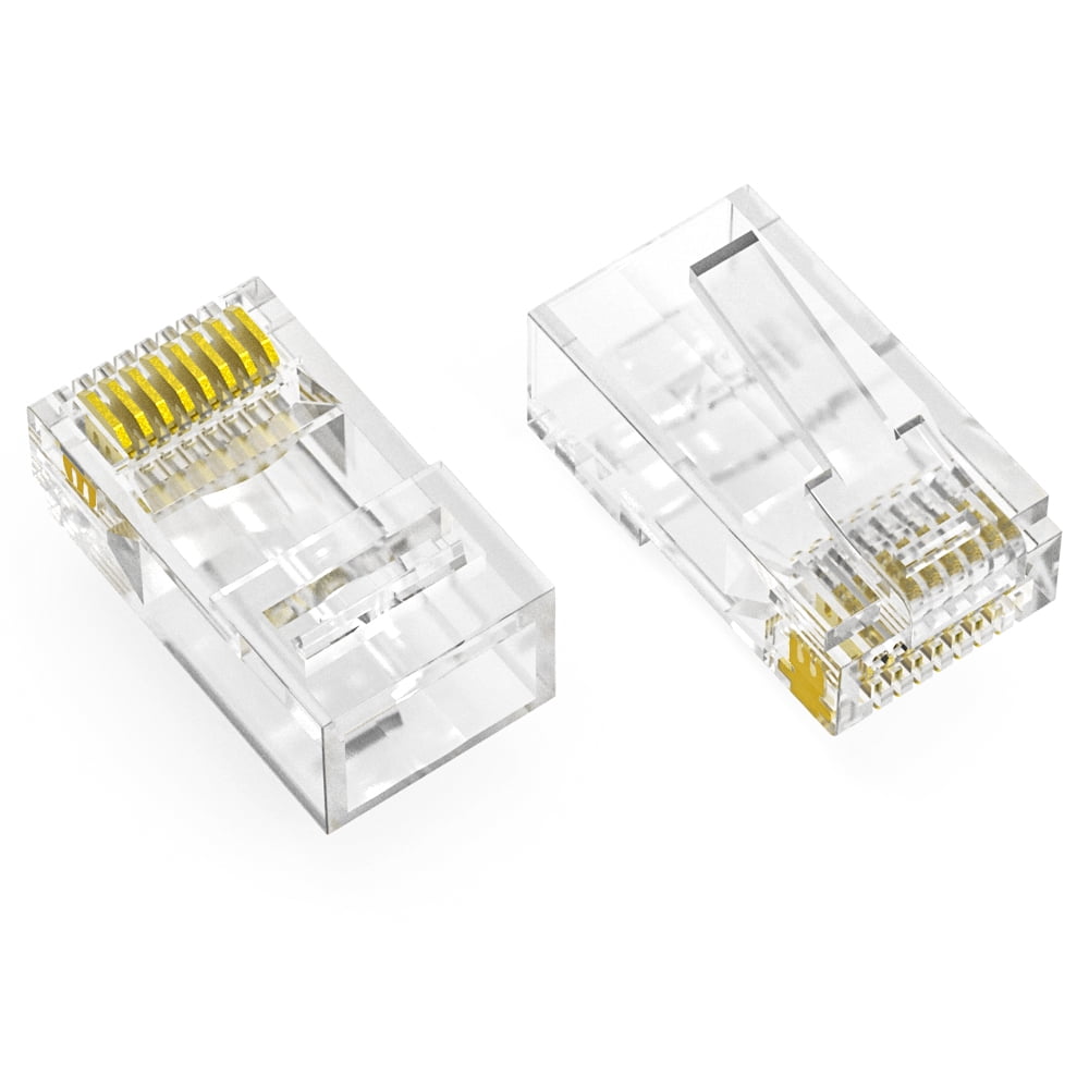 ACCL RJ45 Cat.6 UTP Feed Through Plug Solid / Stranded 3-Prong 50 ...