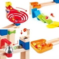 Hape Marble Run Crazy Rollers Wood Building Racetrack, 50 Pieces ...