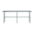 AmGood 14 in. x 84 in. Open Base Stainless Steel Work Table ...