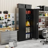 72 inch Metal Storage Cabinet with Locking Doors and Adjustable Shelves ...