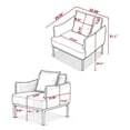 Gewnee 32" Accent Chair, Fabric Armchair with Pillow, Wood Frame and ...