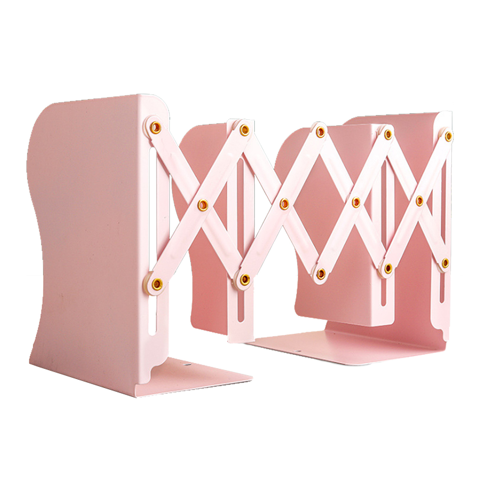 Bookshelf Folding Bookends Storage Retractable Simple Desk Round Office ...