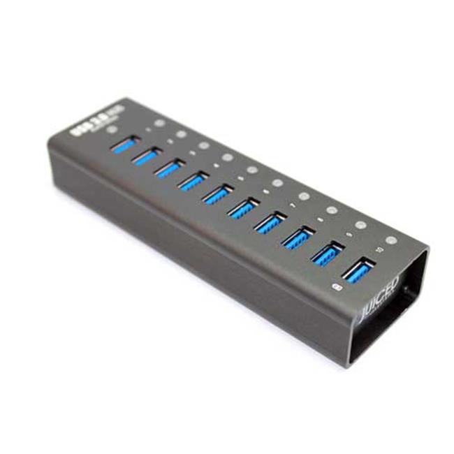 Juiced Systems 10HUB-01 10 Port USB 3.0 Aluminum Hub - Walmart.com