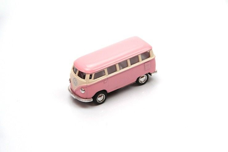 2.5" Kinsmart 1962 VW Volkswagen Bus Diecast Model Toy Car 1:64 Pastel ...