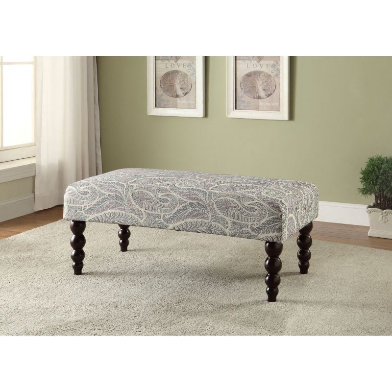 Linon Claire Bench in Echo Gatsby Lupine - Walmart.com