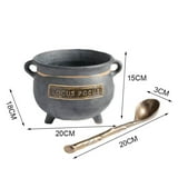 Crowdstar Halloween Witches Cauldron Serving Bowl, Resin, Black, 21 ...