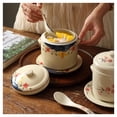 Ceramic Soup Tureen with Double Lid, Japanese Hand Painted Ceramic Stew ...