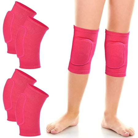 4 Pieces Kids Knee Pad Dance Volleyball Knee Pads Anti Slip Sponge ...