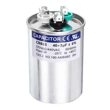 TitanPro TRCFD455 Professional Grade Round Dual Motor Run Capacitor, 45 ...