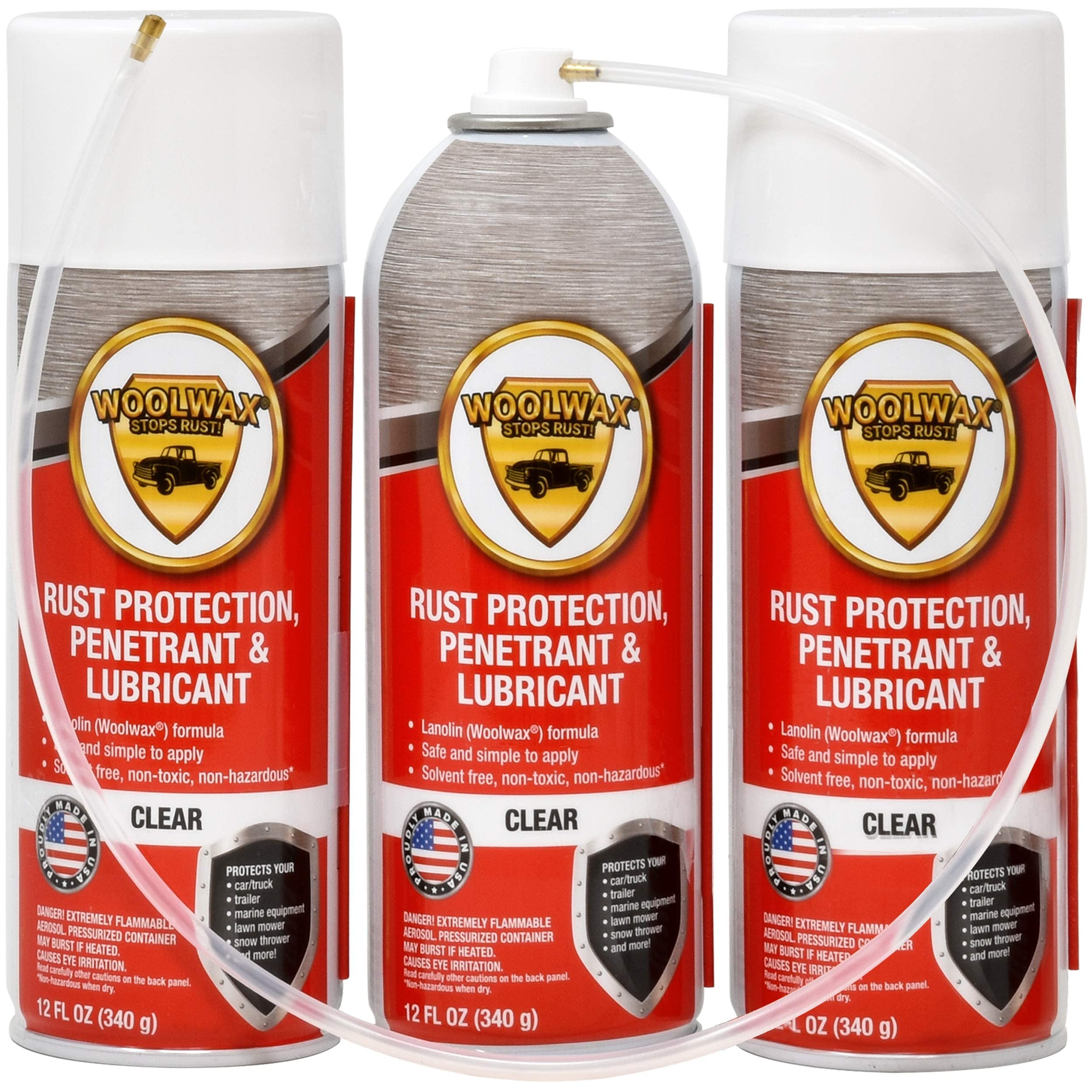 woolwax 12 Oz Undercoating Protection Aerosol Spray Can 3 Pack, Rust ...